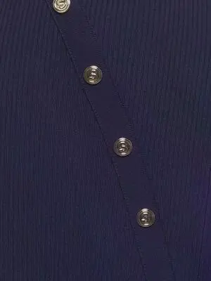 Sandro Rib-knit Button-embellished Midi Dress