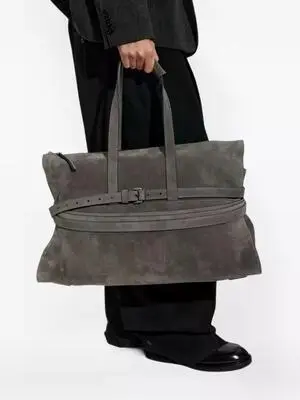 MOSCHINO Tie Me Suede Shoulder Bag