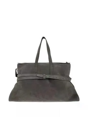 MOSCHINO Tie Me Suede Shoulder Bag