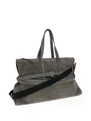 MOSCHINO Tie Me Suede Shoulder Bag