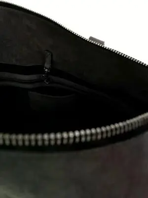 MOSCHINO Tie Me Suede Shoulder Bag