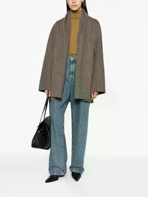 LIBERADD Herringbone-pattern Shawl-collar Jacket
