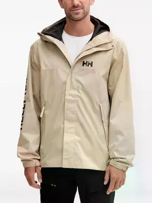 Helly Hansen Ervik Logo-print Hooded Jacket - Neutrals