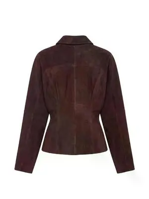 THE SEI Fitted Suede Jacket