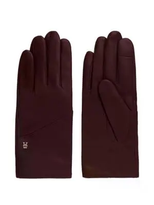 Tommy Hilfiger Th-monogram Plaque Leather Gloves