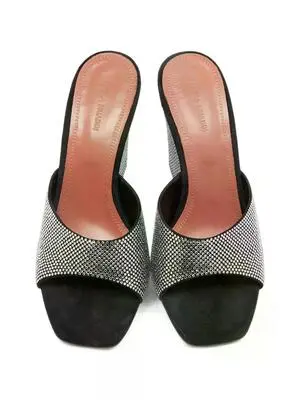 Amina Muaddi Lupita Crystal-embellished Wedge Sandals