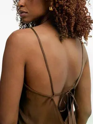 HAVEONE V-neck Tie-back Maxi Dress