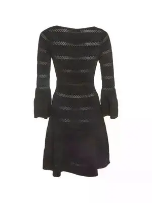 Sandro Pointelle Bell-sleeve Midi Dress