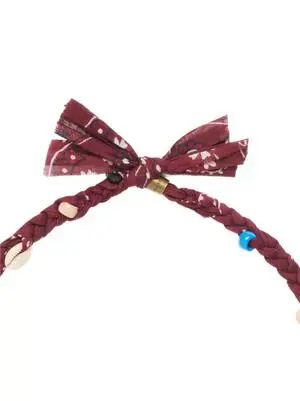 Alanui Bandana Cowrie Shell Necklace - Red