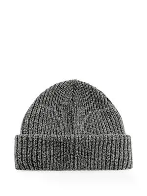 VIVIENNE WESTWOOD Sporty Orb-embroidered Ribbed Beanie Hat - Grey