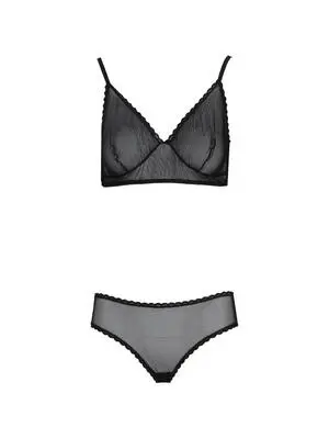 LAURA URBINATI Scalloped-edge Mesh Briefs