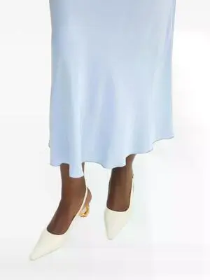 HAVEONE Satin-finish Bias-cut Midi Skirt