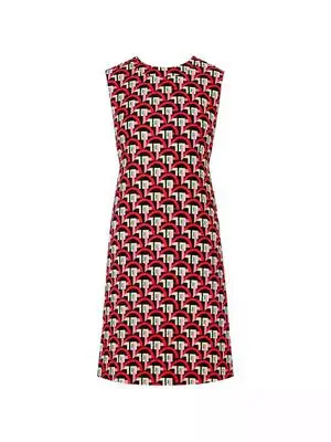LAURA URBINATI Geometric-print Sleeveless Mini Dress