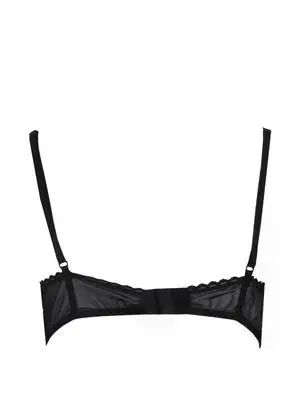 LAURA URBINATI Mesh-panelled Scalloped-trim Bra