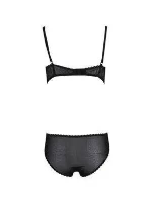 LAURA URBINATI Mesh-panelled Scalloped-trim Bra