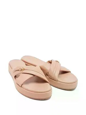GIANVITO ROSSI Alima Crossover Sandals - Neutrals