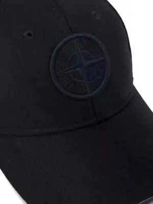 Stone Island 9100010 Wool Nylon Flannel Baseball Cap