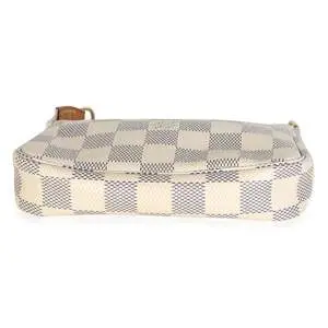 LOUIS VUITTON Damier Azur Canvas Mini Pochette Accessoires - Beige
