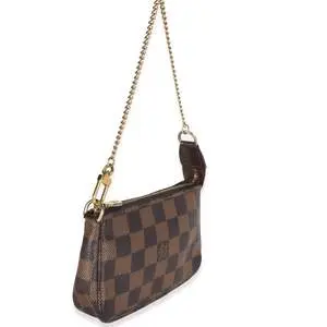 LOUIS VUITTON Damier Ebene Canvas Pochette Accessoires - Brown