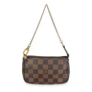 LOUIS VUITTON Damier Ebene Canvas Pochette Accessoires - Brown