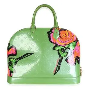 LOUIS VUITTON X Stephen Sprouse Vert Tonic Monogram Vernis Roses Alma Gm - Green