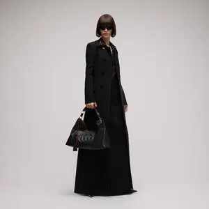 Gucci Large Shoulder Bag With Double G Detail Leather