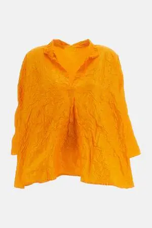 DANIELA GREGIS Collar Washed Silk Shirt - Multicolor