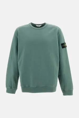 Stone Island Brushed Organic Cotton Fleece Crewneck Sweatshirt - Multicolor