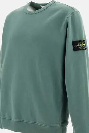 Stone Island Brushed Organic Cotton Fleece Crewneck Sweatshirt - Multicolor