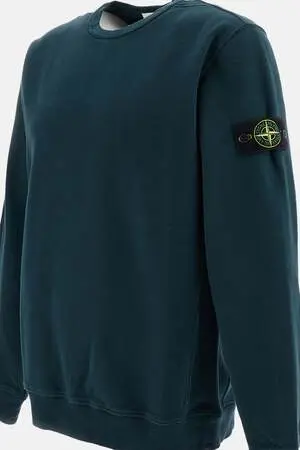 Stone Island Brushed Organic Cotton Fleece Crewneck Sweatshirt - Multicolor