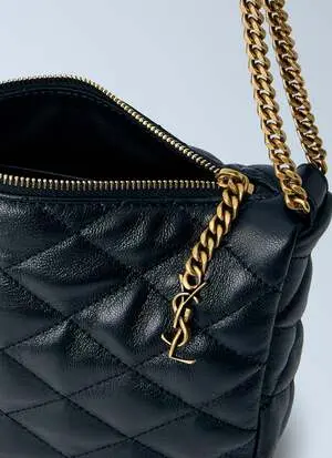 SAINT LAURENT Quilted Leather Chain Bag