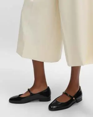 Celine Leather Mary-jane Ballets