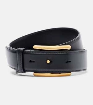 ALAIA Curve Leather Belt - Black
