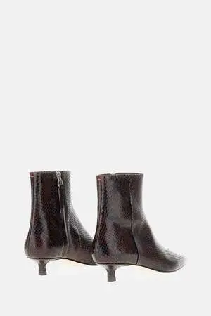 AeydĒ Sofia Ankle Boots Snake Print Calf Leather