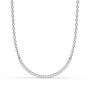 SEREIA OFFICIAL 14k Gold 0.33 Ct Round Lab Grown Diamond Smiley Pendant White Gold - Silver