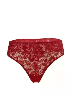 WOLFORD Floral-lace Thong - Red