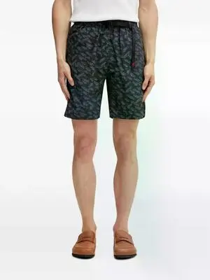 Gramicci Leaf-print Belted Shorts - Black