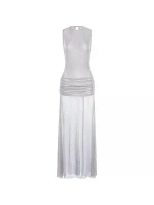 MANURI Moonlight Ruched-waist Maxi Dress