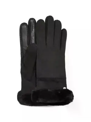 UGG Shearling-trim Leather Gloves