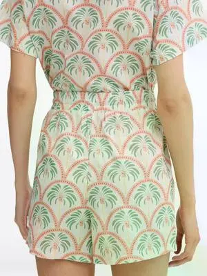 Hurley Palm-tree-print Drawstring Beach Shorts