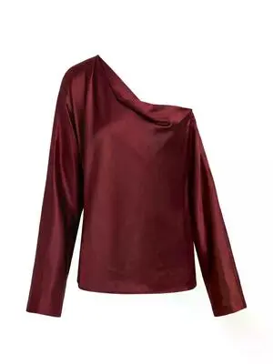 THE SEI One-shoulder Silk Top