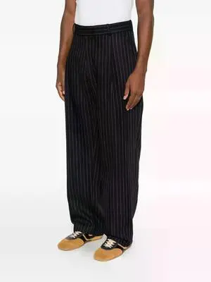 Drole De Monsieur Pinstripe-pattern Pleated Trousers