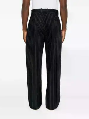 Drole De Monsieur Pinstripe-pattern Pleated Trousers