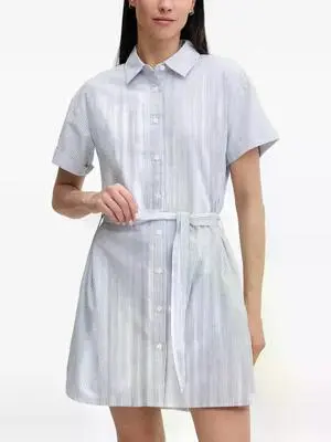 Helly Hansen Striped Belted Shirt Mini Dress