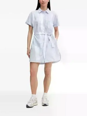 Helly Hansen Striped Belted Shirt Mini Dress