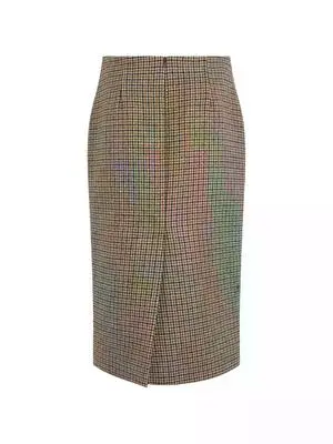 P.a.r.o.s.h Houndstooth-pattern Pencil Midi Skirt