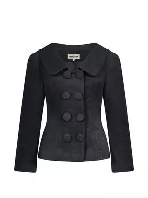 SHUSHU/TONG Double-breasted Peter Pan Collar Fitted Blazer