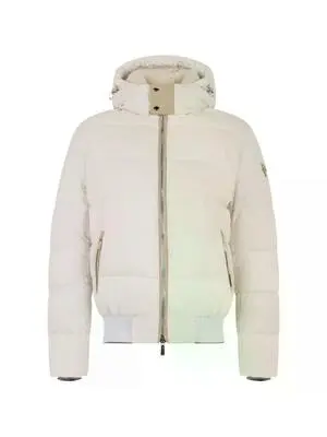 MOORER Wright-vt Hooded Sheepskin-trim Padded Jacket