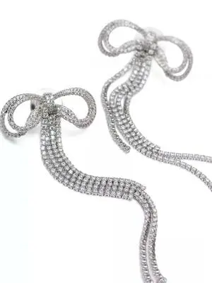 SELF-PORTRAIT Double Crystal Bow Earrings