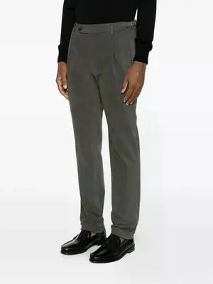 BERWICH Retro Long Pleated Straight-leg Trousers - Grey